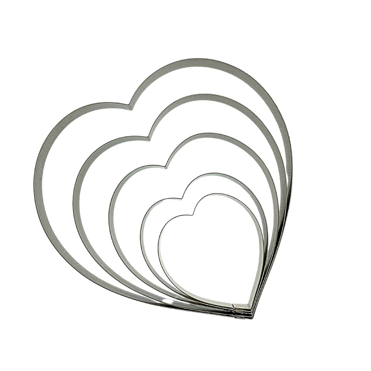 1" Height Stainless Steel Heart Ring, Made In Canada