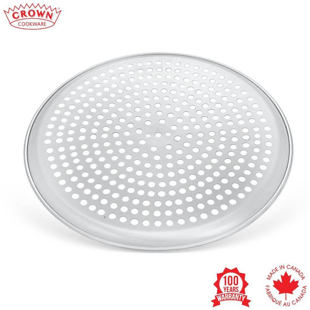 Crown Pizza Pans with Holes, All Sizes, Sturdy, Made in Canada