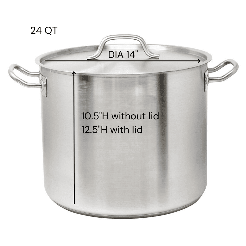 STAINLESS STEEL STOCK POT WITH COVER