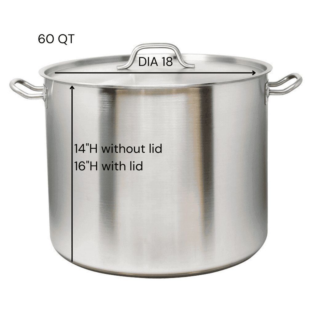 STAINLESS STEEL STOCK POT WITH COVER