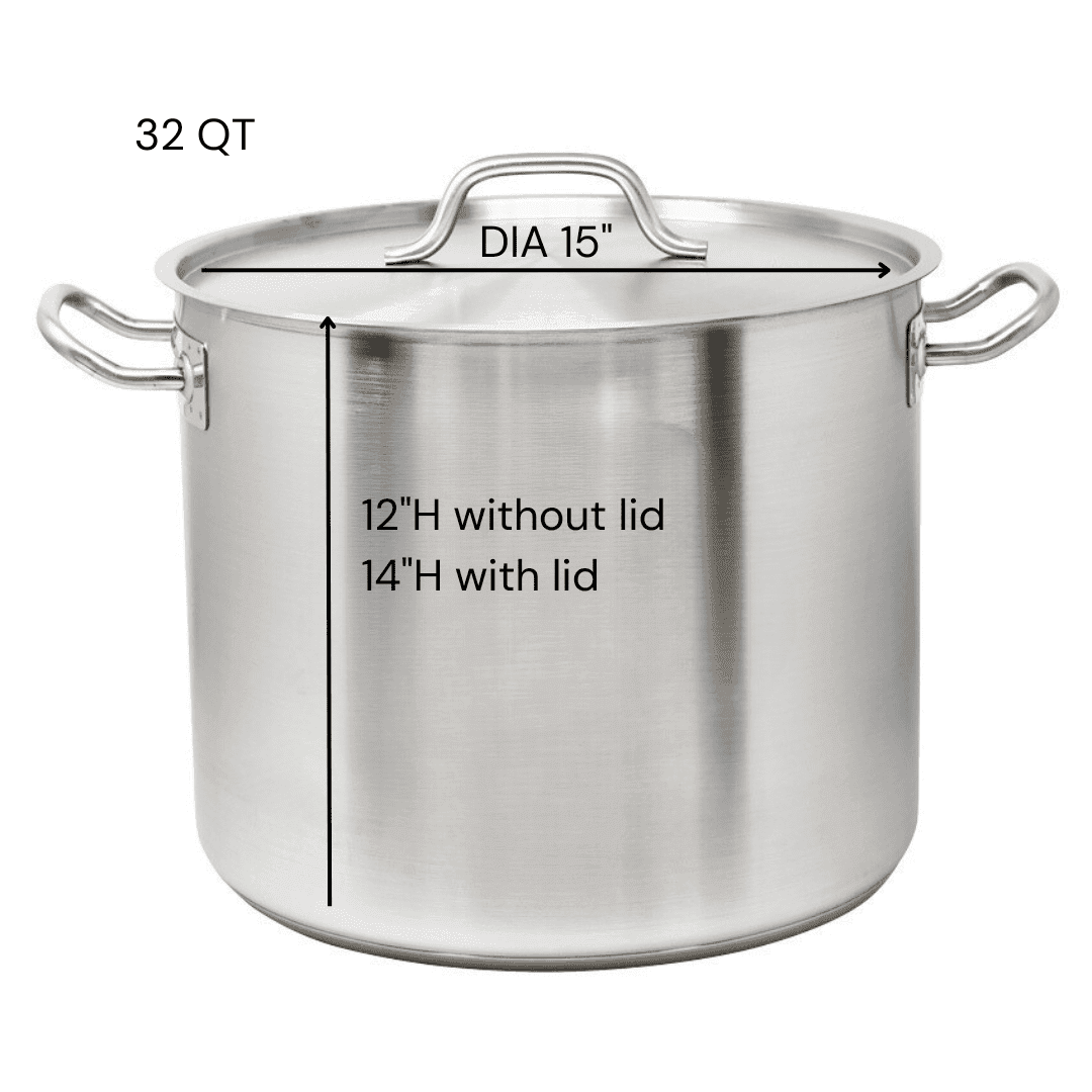 STAINLESS STEEL STOCK POT WITH COVER