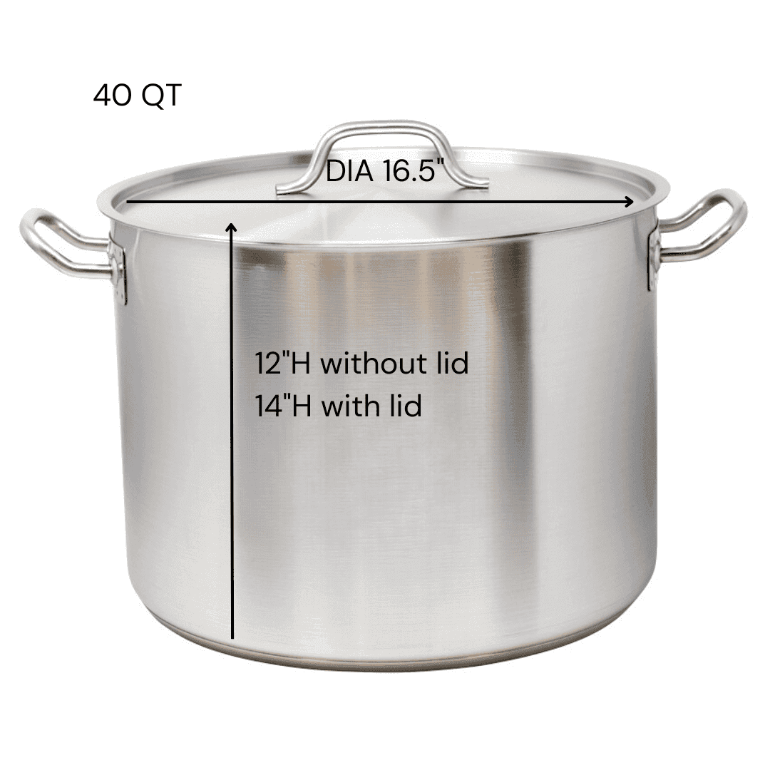 STAINLESS STEEL STOCK POT WITH COVER