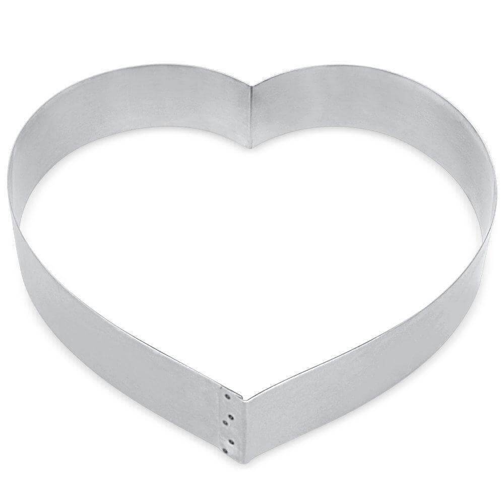 Crown Heart-shaped Cake Rings, All Sizes, Stainless Steel, Sturdy